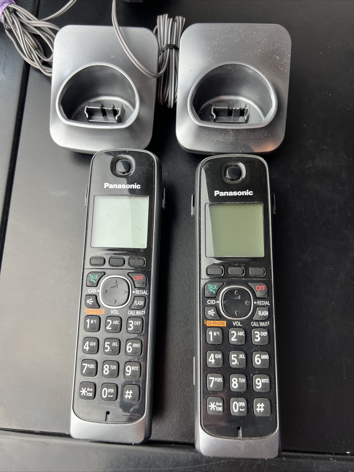 2x Panasonic KX-TGA660 Replacement Cordless Phone + Bases PNLC1017 ...