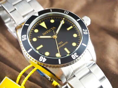 NEW INVICTA 1953 PRO DIVER MEN'S NH35 AUTOMATIC 40MM BLACK DIAL SS ...