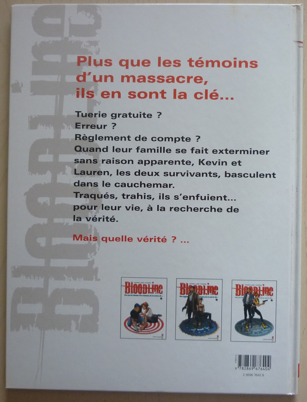 BD BLOODLINE T1 Lune rouge Varanda / Ange / Patrikian ed Vents d'Ouest ...