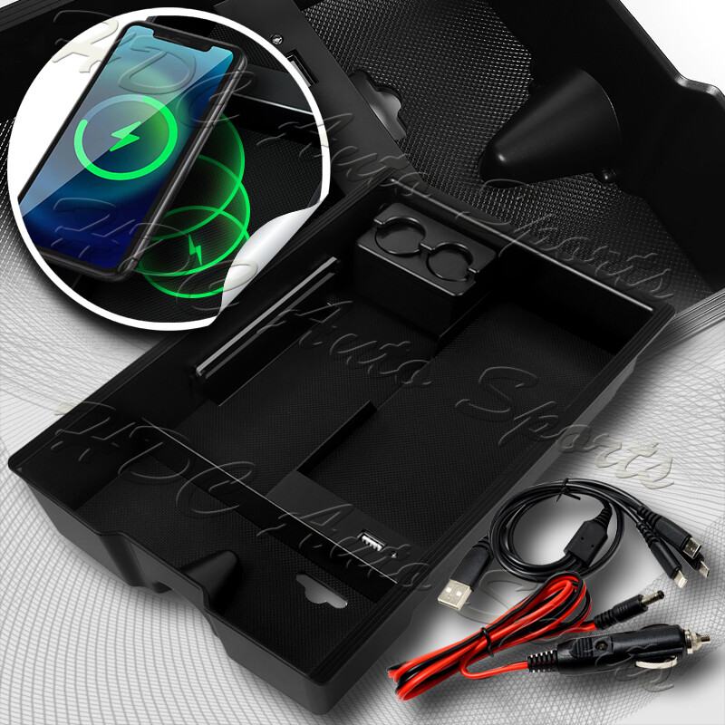 For 2009-2018 Dodge Ram 1500 Center Console Organizer Storage Box + USB ...