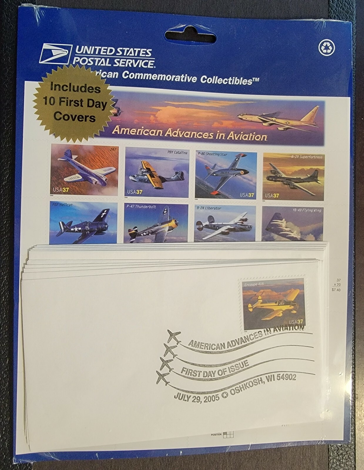 USPS First Day Ceremony Program # 3916 - 3925 American Advances in ...