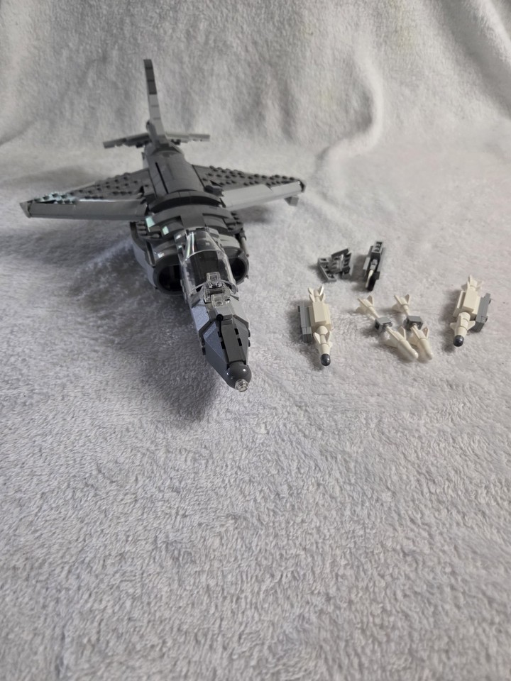 Brickmania Grey AV-8B Harrier Jump Jet With Payload (Lego) | eBay