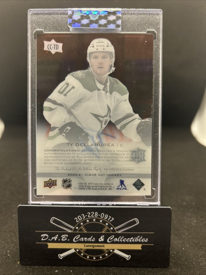20-21 TY DELLANDREA RC AUTO UPPER DECK CLEAR CUT ROOKIE AUTOGRAPH #CC ...