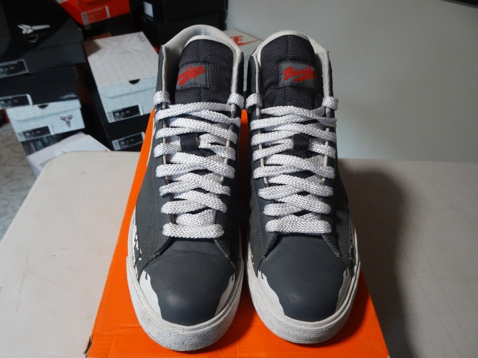 RARE - Nike Blazer High Gray Jackie Robinson Brooklyn Dodgers SZ 10 ...