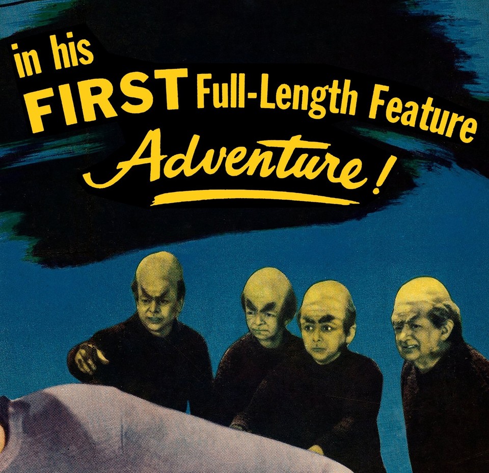 SUPERMAN AND THE MOLE MEN 27"x41" movie poster in its original 1951 ...