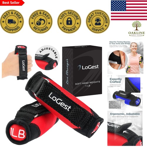 Lightweight Soft Hand Weights with Adjustable Fit for Walking, Running ...