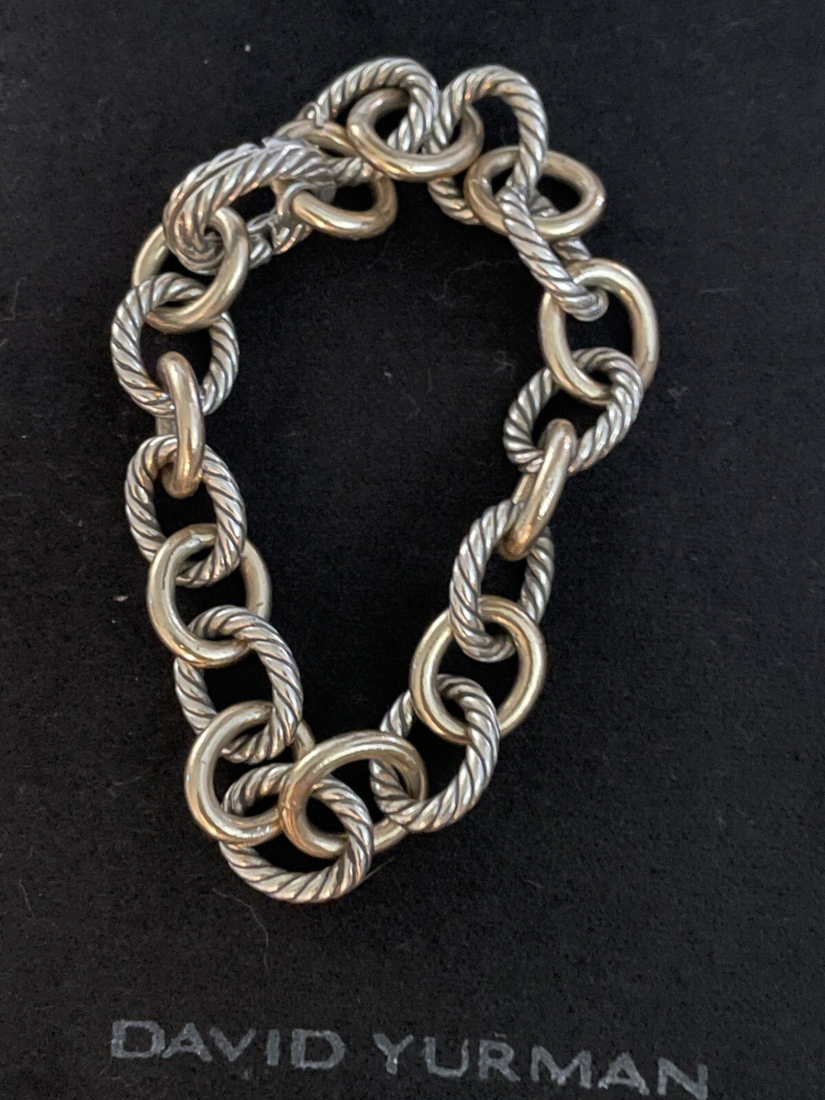 DAVID YURMAN 18K GOLD & STERLING SILVER LARGE OVAL L… - Gem