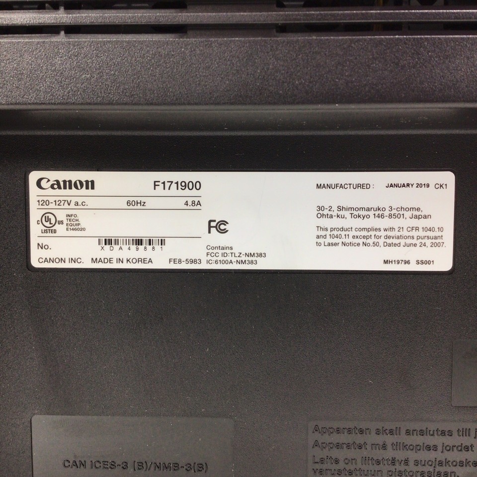 Canon Laser Printer Model F171900 | eBay