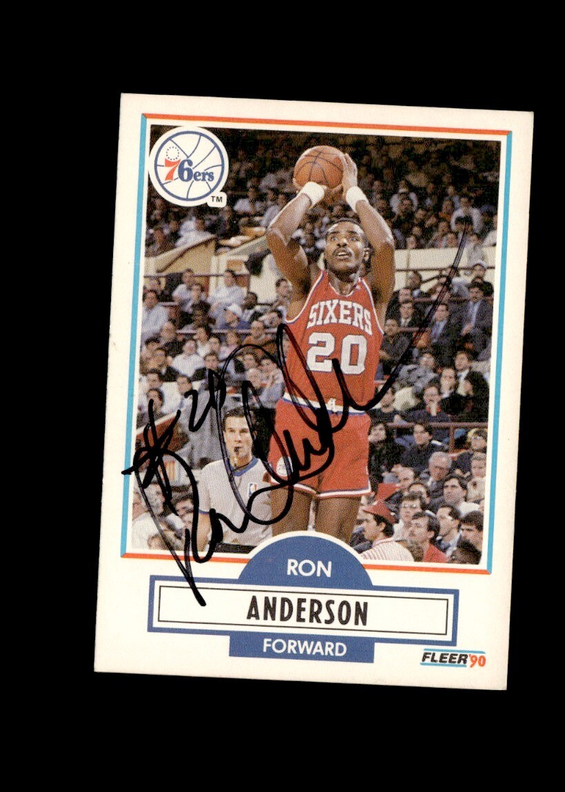 Ron Anderson 1990-91 Fleer 76ers authentic autographed card | eBay
