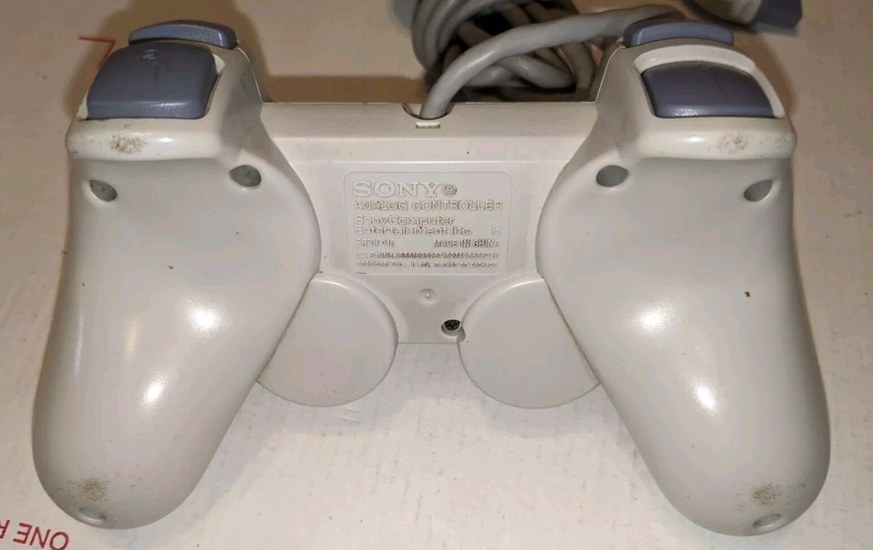 OEM Sony PSone (PS1) White Dual Shock Controller (SCPH-110) VG Working ...
