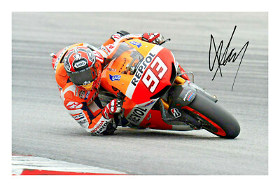 Marc Marquez Signed A4 Photo Print Autograph MotoGP | eBay