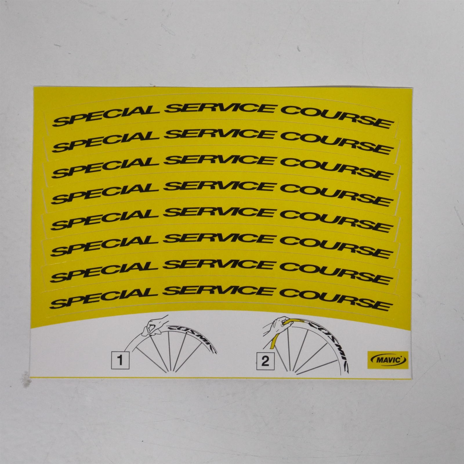 NOS Genuine Mavic Special Service Course Stickers Decals Rim ellow | eBay