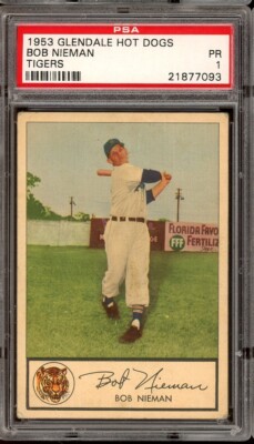 1953 Glendale Hot Dogs Tigers Baseball Bob Nieman PSA 1 | eBay