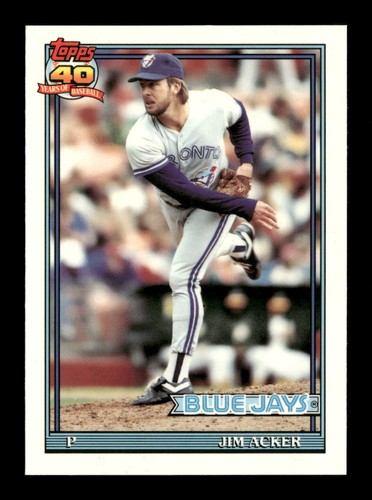 1991 Topps TIFFANY - GLOSSY #71 Jim Acker Toronto Blue Jays | eBay