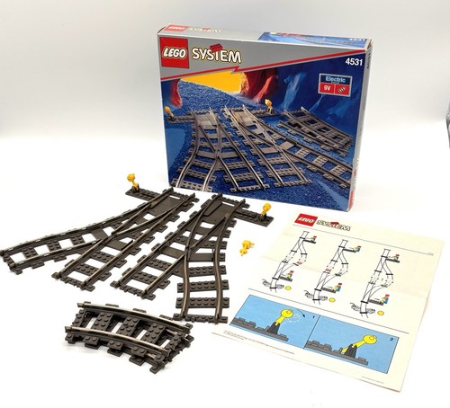 Lego 4531 Train 9V Weichen Manual Points vollständig complete OVP Box ...