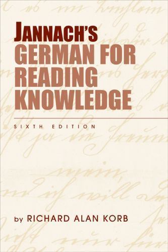 World Languages Ser.: Jannach's German for Reading Knowledge by Richard ...
