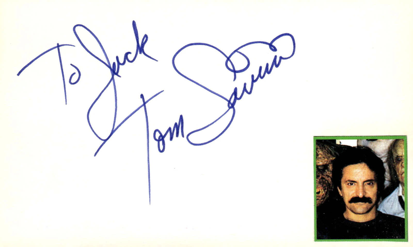 Tom Savini Signed Auto 3x5 Index Card Dawn of the Dead | eBay