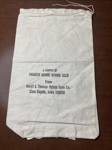 Early Old Rare Pioneer Hybrid Seed Corn Cloth Sack Bag Salesman Sample ...