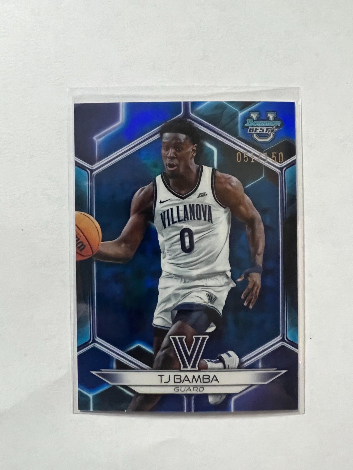 2023-24 Bowman Best U Blue Refractor TJ Bamba 051/150 Villanova ...