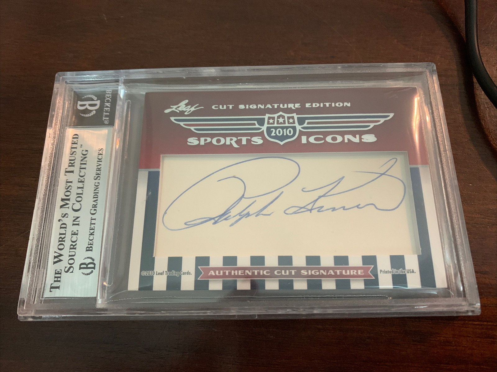 2010 Leaf Sports Icons DUAL Cut Auto BILLY HERMAN / RALPH KINER #6/10 ...