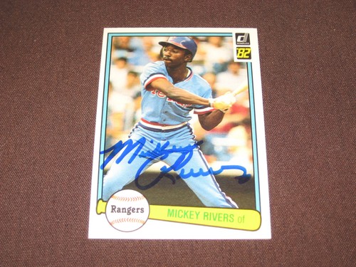 YANKEE LEGEND MICKEY RIVERS AUTOGRAPH BASEBALL CARD W/COA | eBay