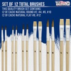 12pc Artist Paint Brush Set with 9" x 12" Wood Art Painting Palette ...