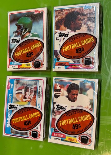 1981 Topps Football Cello Pack x4 Montana Rookie Year - sealed lot of 4 ...