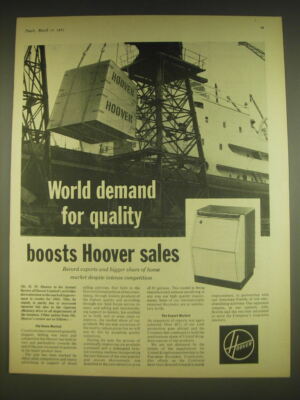 1963 Hoover Keymatic Washing Machine Ad - World demand for quality ...