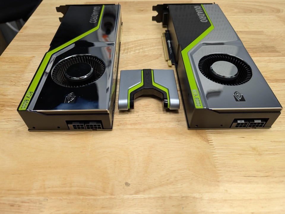 (2x) NVIDIA Quadro RTX 8000 48GB Graphics Cards w/ 3-Slot NVLink Bridge ...