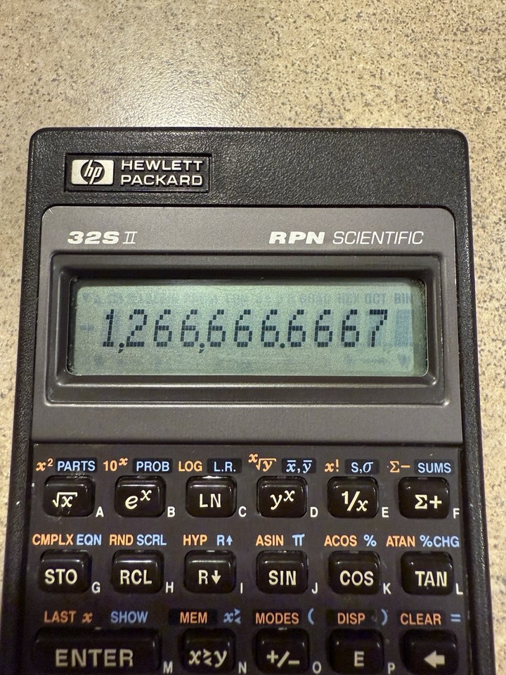 Hewlett Packard HP 32S II RPN Scientific Calculator No Cover - Tested ...