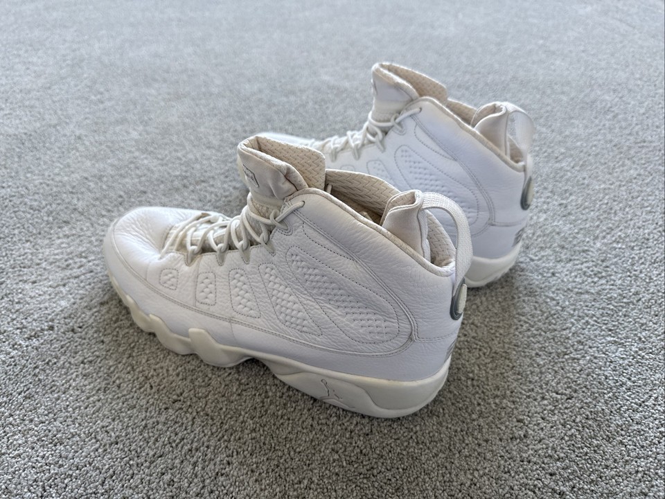 Nike Air Jordan Retro 9 IX 25th Anniversary Silver White Size 15 Sample ...