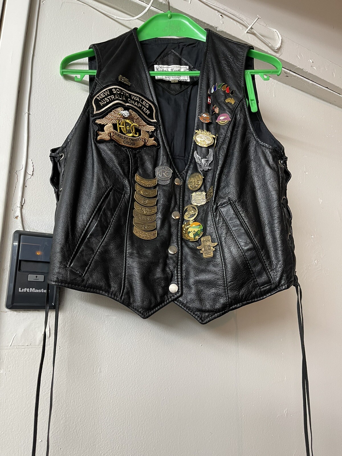 Vintage Harley Davidson Owners Group leather Gambler vest men’s large ...