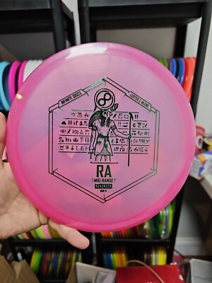Infinite Discs Pink 180g #4 Luster C-Blend Ra Disc golf Midrange Innova ...