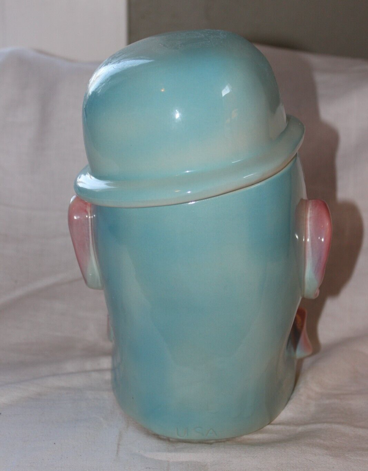 Rare vintage Pinky Lee Clown collectable cookie jar Ungemach Pottery of ...