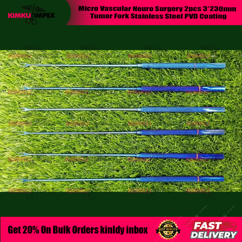 Micro Vascular Neuro Surgery 2pcs 3*230mm Tumor Fork Stainless Steel ...