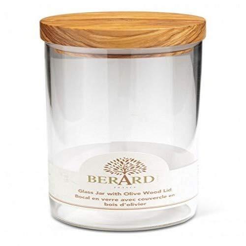 Berard Glass Storage Jar with Olive Wood Lid, 30-Ounce | eBay