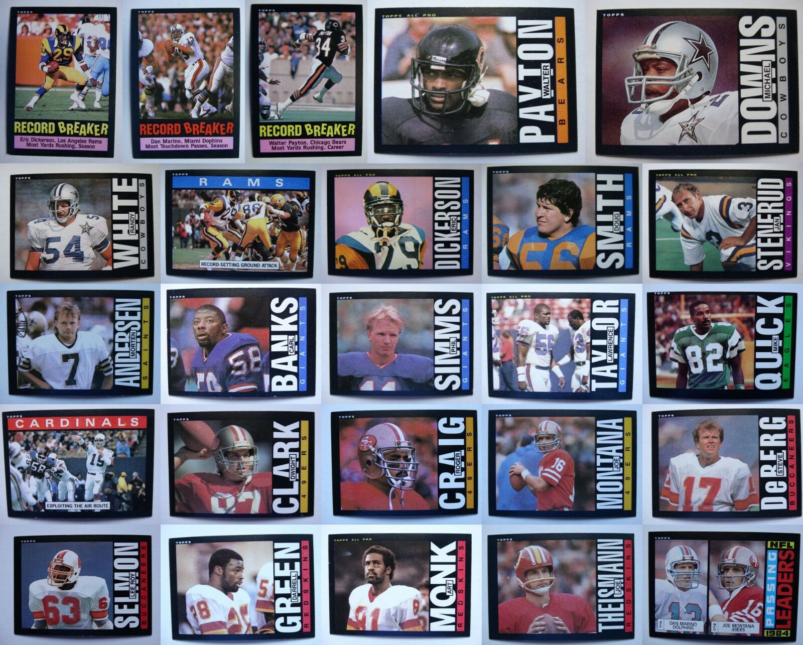 1985 Topps Football Cards Complete Your Set You U Pick From List 1-200 ...