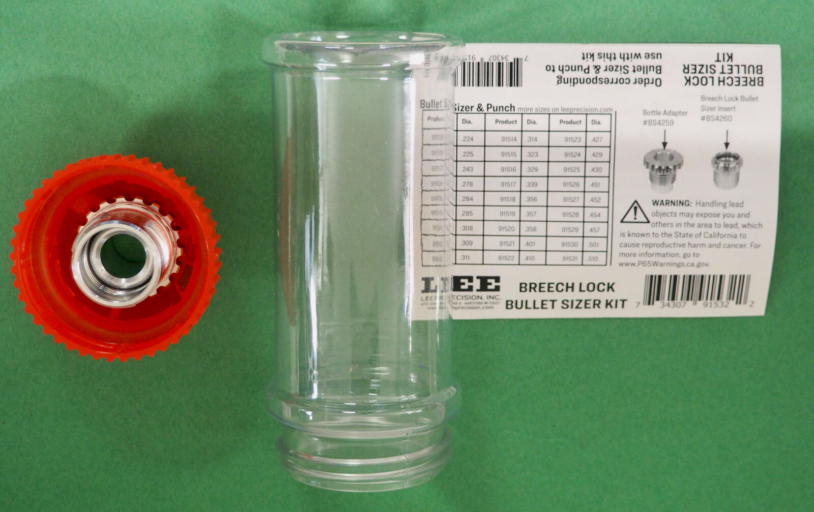 91532 Lee Precision Breech Lock Bullet Sizer Kit for sale online | eBay