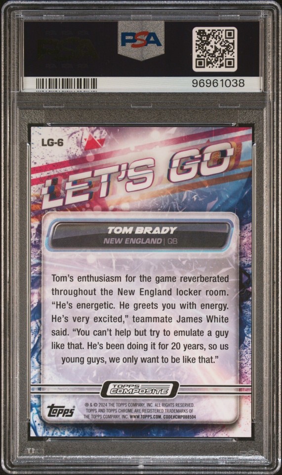 2023 Topps Composite #LG-6 Tom Brady Let's Go Red Refractor 5/5 ...