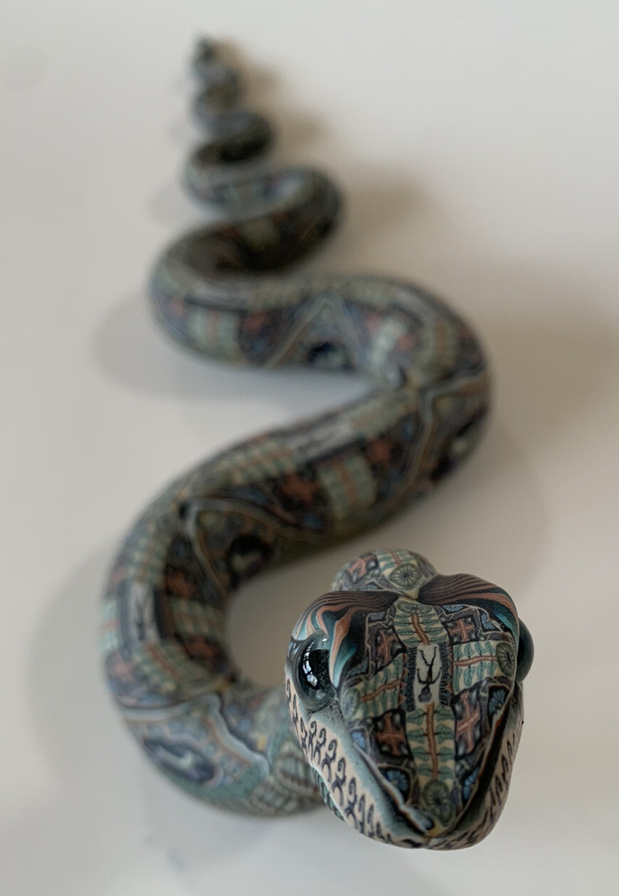 Jon Stuart Anderson Snake 11” Reptile Polymer Clay FIMO Creations ...