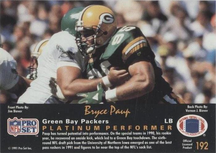1991 Pro Set Platinum Bryce Paup #192 for sale | eBay