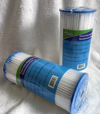2 Heavy Duty Sediment Pleated Big Blue Replacement Filters Universal 10 ...
