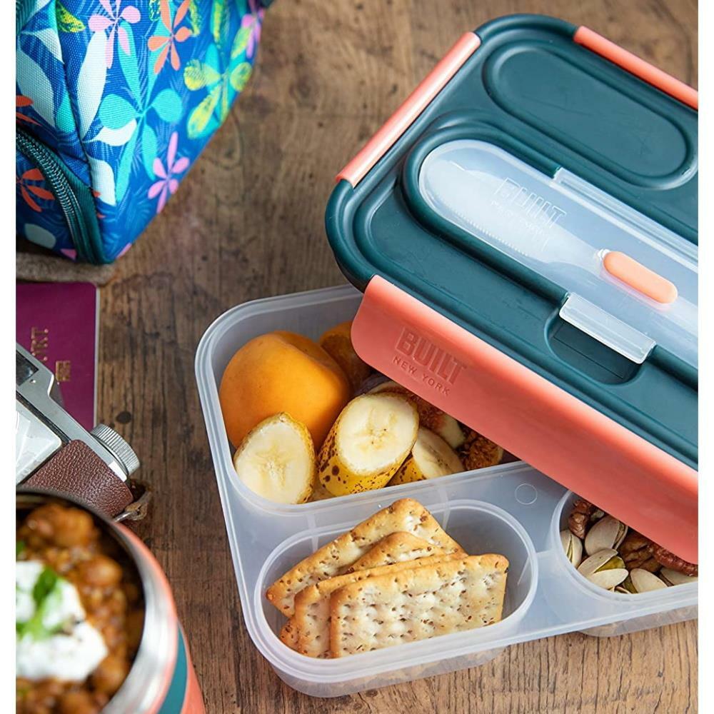 Built Lunch Box With Stainless Steel Cutlery Bento Food Travel Storage ...