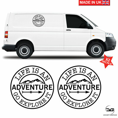 Life Is An Adventure Large Van Caravan Transporter Camper Vinyl Decal ...