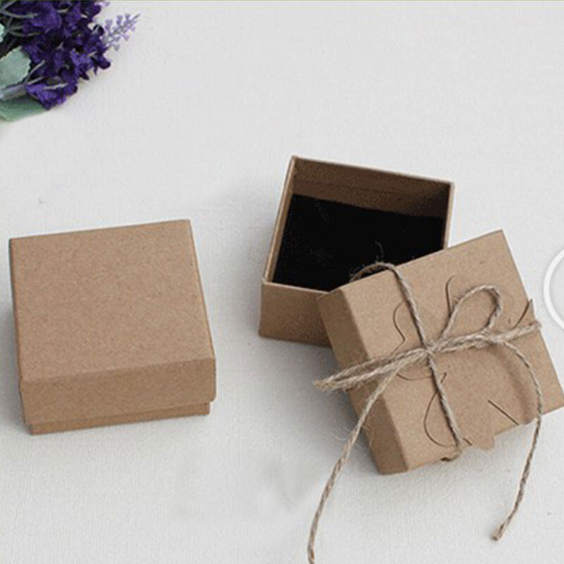 BULK Cardboard Jewelry Gift Boxes Cotton Fill Padding Hard Kraft Paper ...