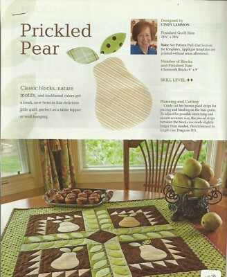 C0571 PRICKLED PEAR TABLE TOPPER QUILT PATTERN/INSTRUCTIONS | eBay