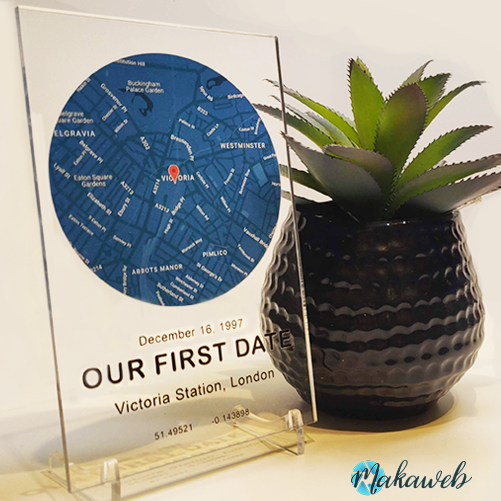 Couples Gift - Personalised First Date Plaque,Gift for Him or Her, with ...