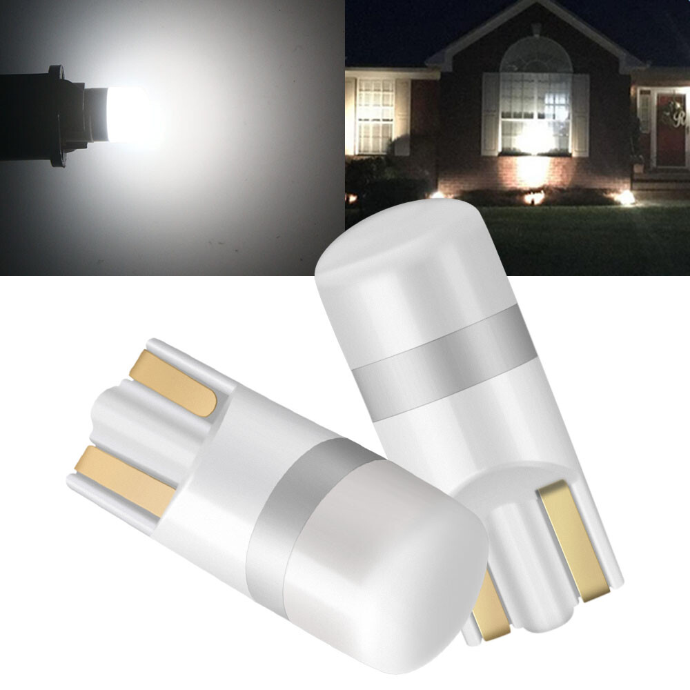 2Pcs House Number Light Bulb 194 193 Bulb T10 W5W 158 168 LED White 9 ...