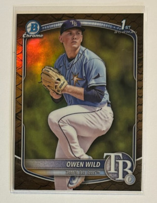 Owen Wild 2025 Bowman Chrome Reptilian Refractor 1st Prospect Card #BCP ...