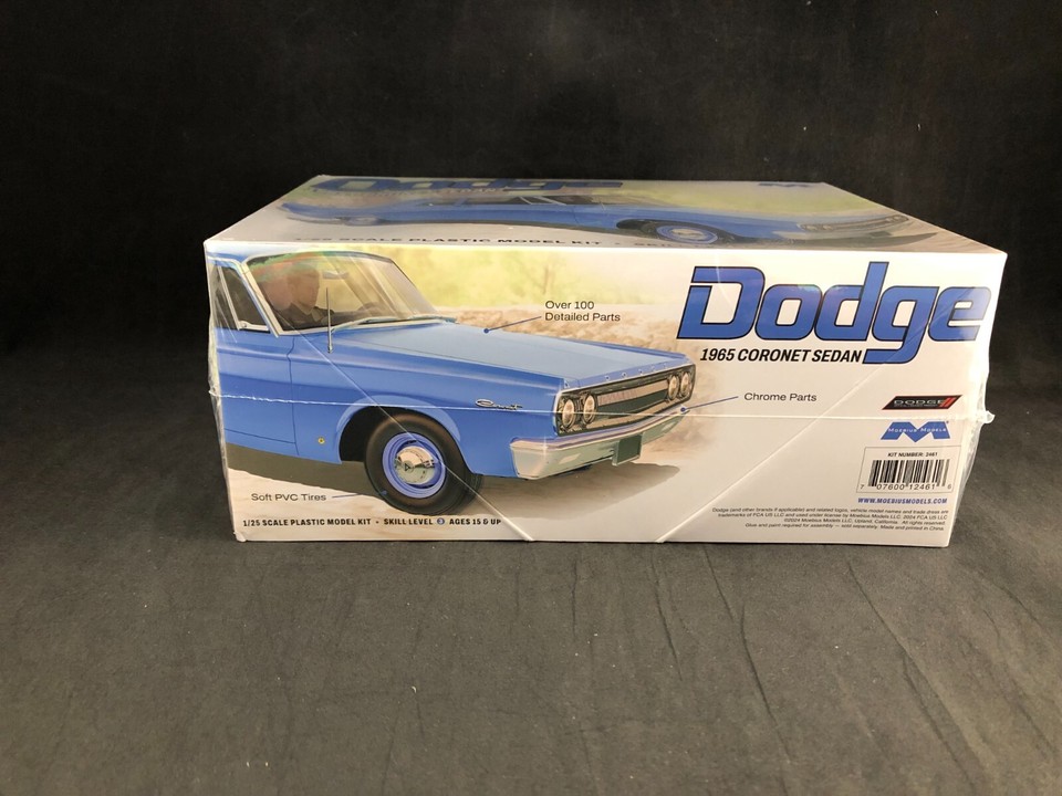 Moebius 1965 Dodge Coronet Sedan 1:25 Scale Plastic Model Kit 2461 NISB ...